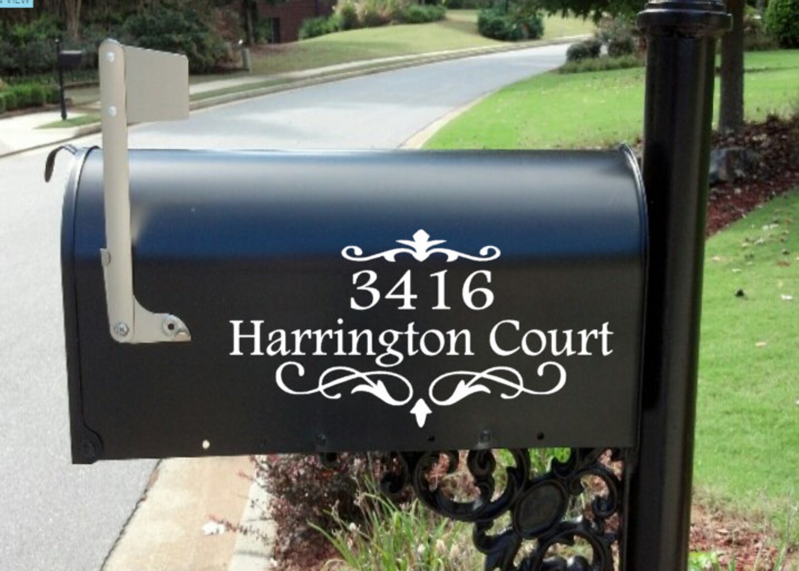 Mailbox Decal Scroll Mail Box decal Wedding Mailbox | Etsy