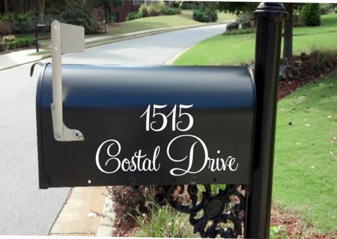 Personalized Address Number Mailbox Decal - Etsy