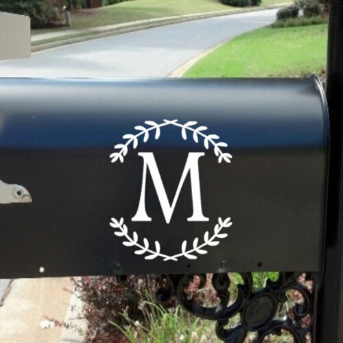 Mailbox Decal / Monogram Mailbox Decal / Personalized Mailbox - Etsy