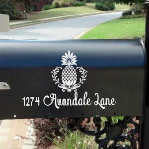 Pineapple Mailbox Decal Personalized Monogram Custom Wedding - Etsy