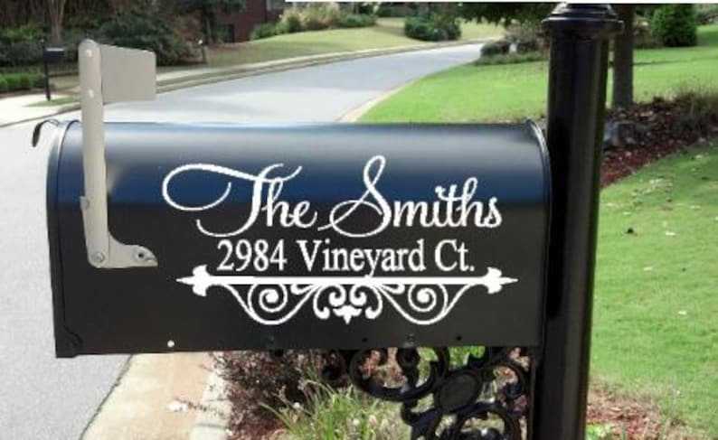 Personalized Monogram Custom Mailbox Decal - Etsy