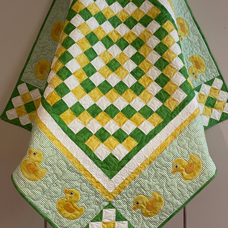 Green Baby Quilt - Etsy
