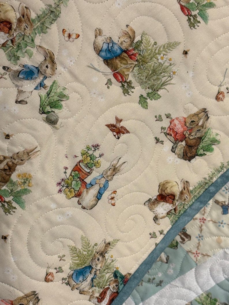 Peter Rabbit Patchwork Baby Quilt - Etsy