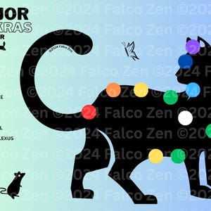 Poster Major Chakras for Cats PDF English Language - Etsy