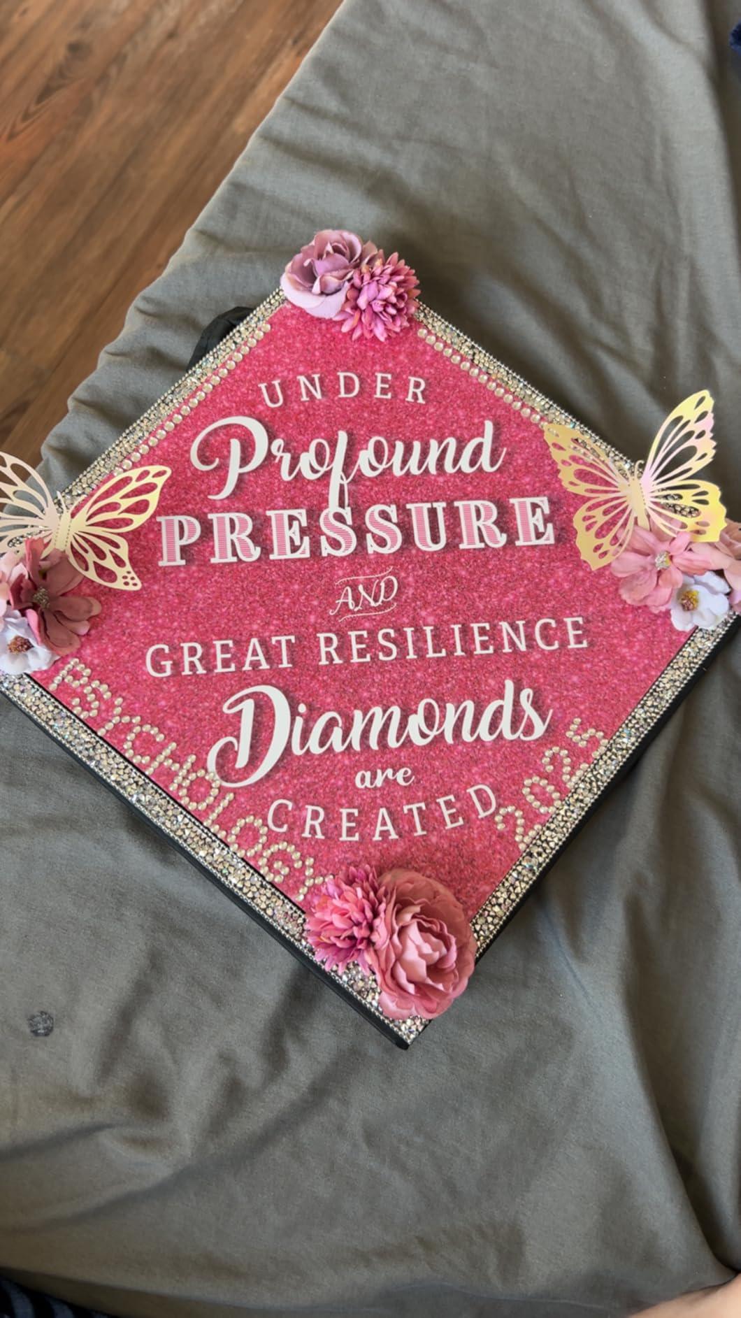 Diamonds Are Created Graduation Cap Topper, Tassel Topper - Etsy