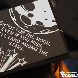 Grad Cap Topper Shoot for the Moon , Graduation Cap Decorations by ...