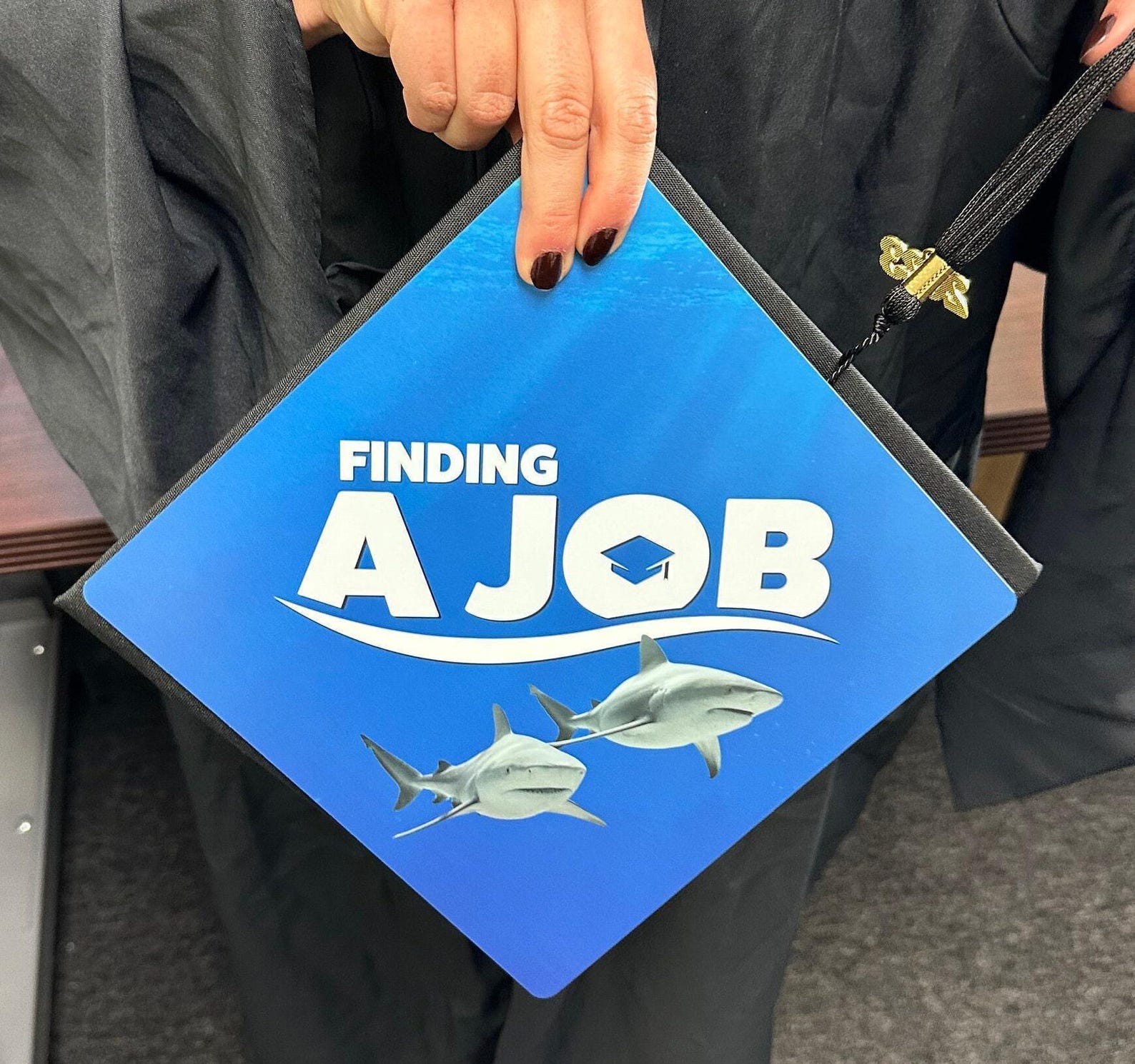 Finding a Job Graduation Cap Topper, Tassel Topper - Etsy