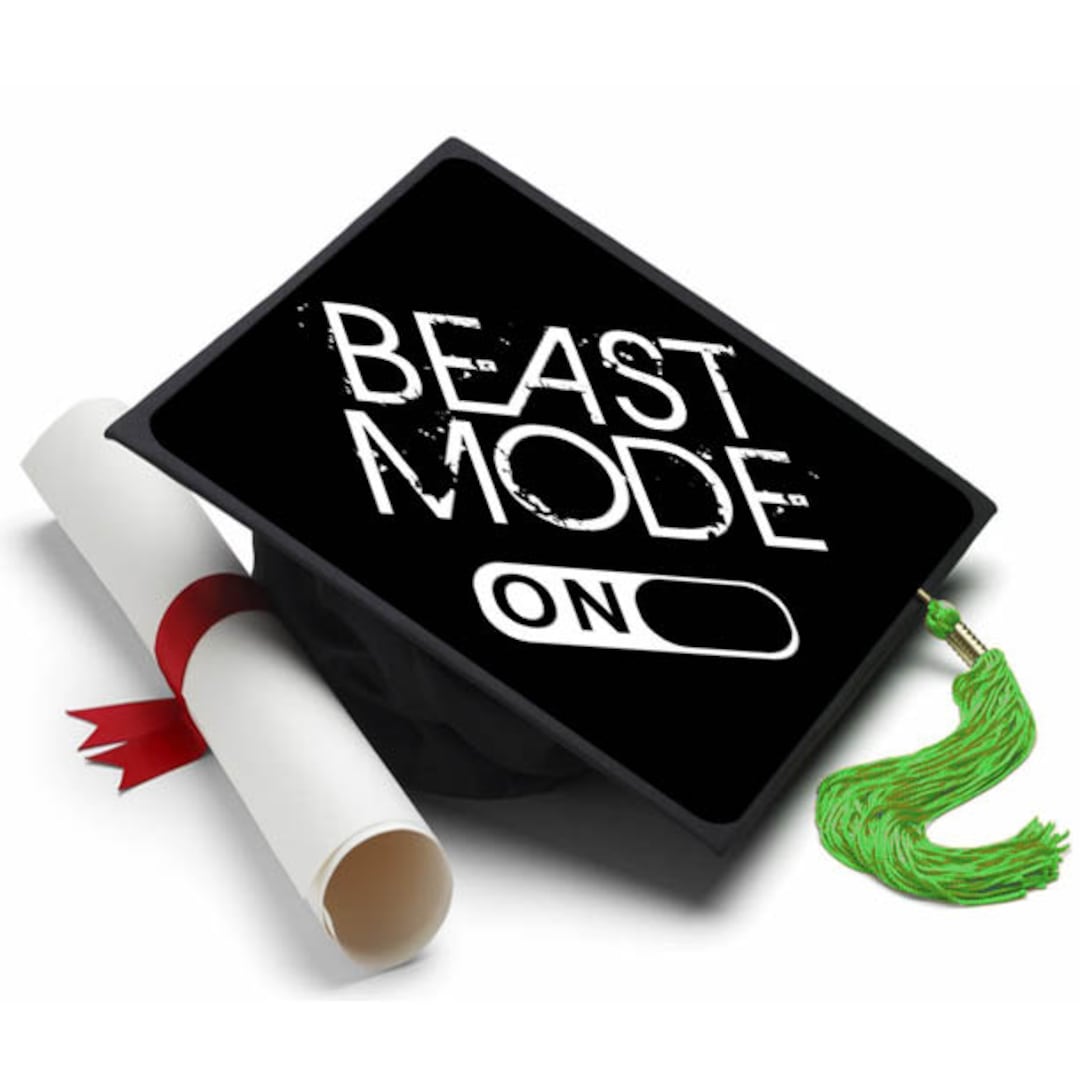 Beast Mode Grad Cap Topper Graduation Cap Decorations by - Etsy