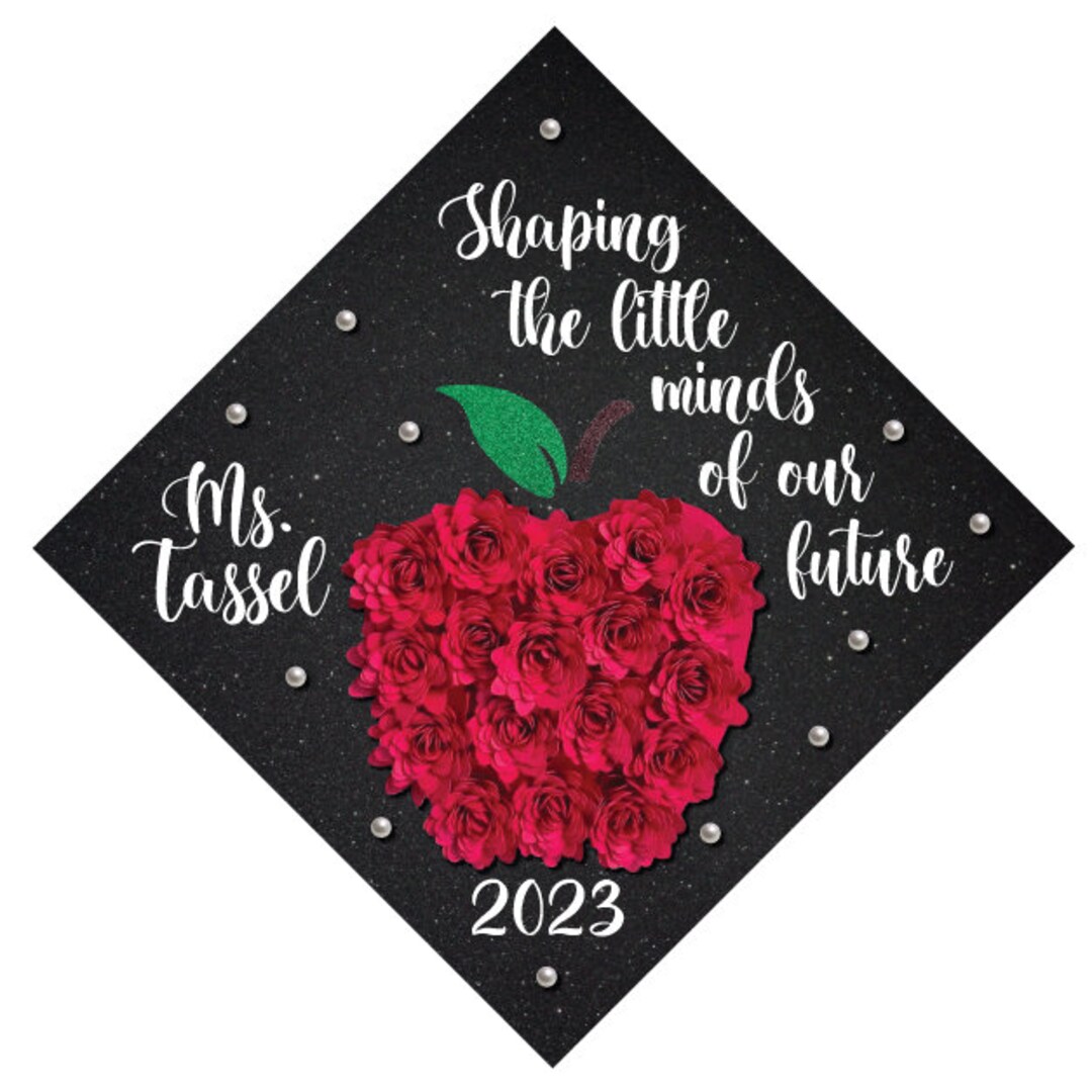 Printed Graduation Cap Topper Shape Little Minds Future - Etsy