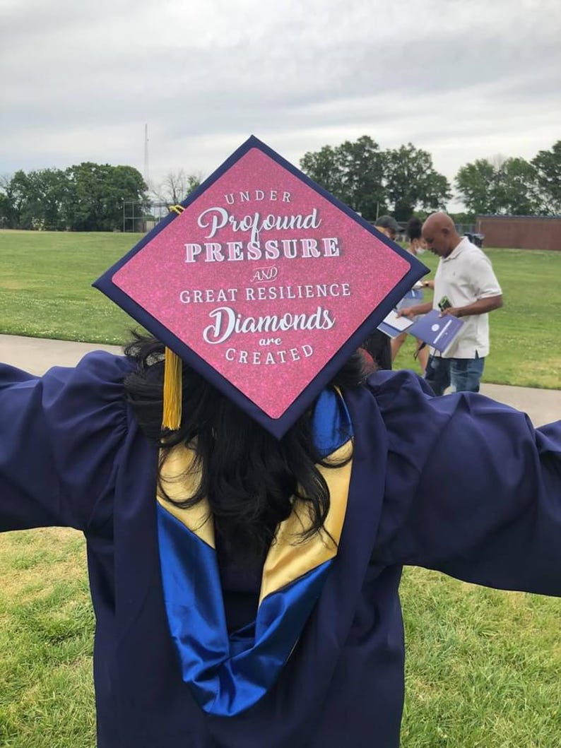 Diamonds Are Created Graduation Cap Topper, Tassel Topper - Etsy