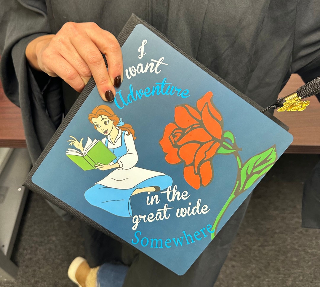 Grad Cap Topper Beauty and the Beast , Graduation Cap Decorations by ...