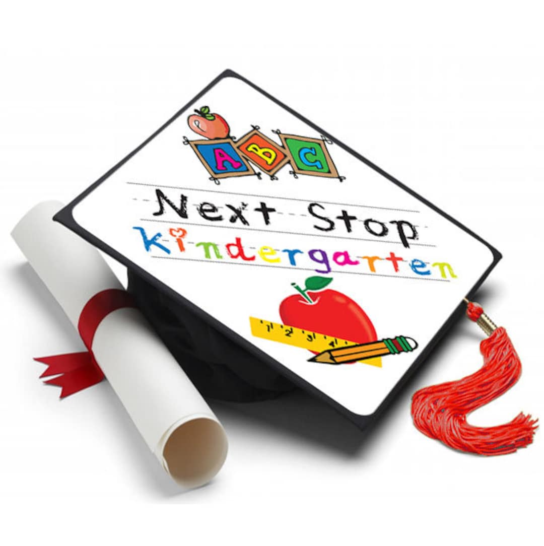 Grad Cap Topper Elementary Graduation Cap - Next Stop Kindergarten ...
