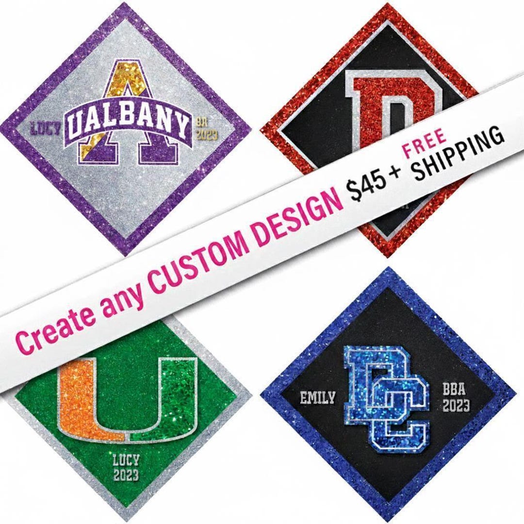 Create Any High School, College Logo Graduation Cap Topper for 45. Free ...