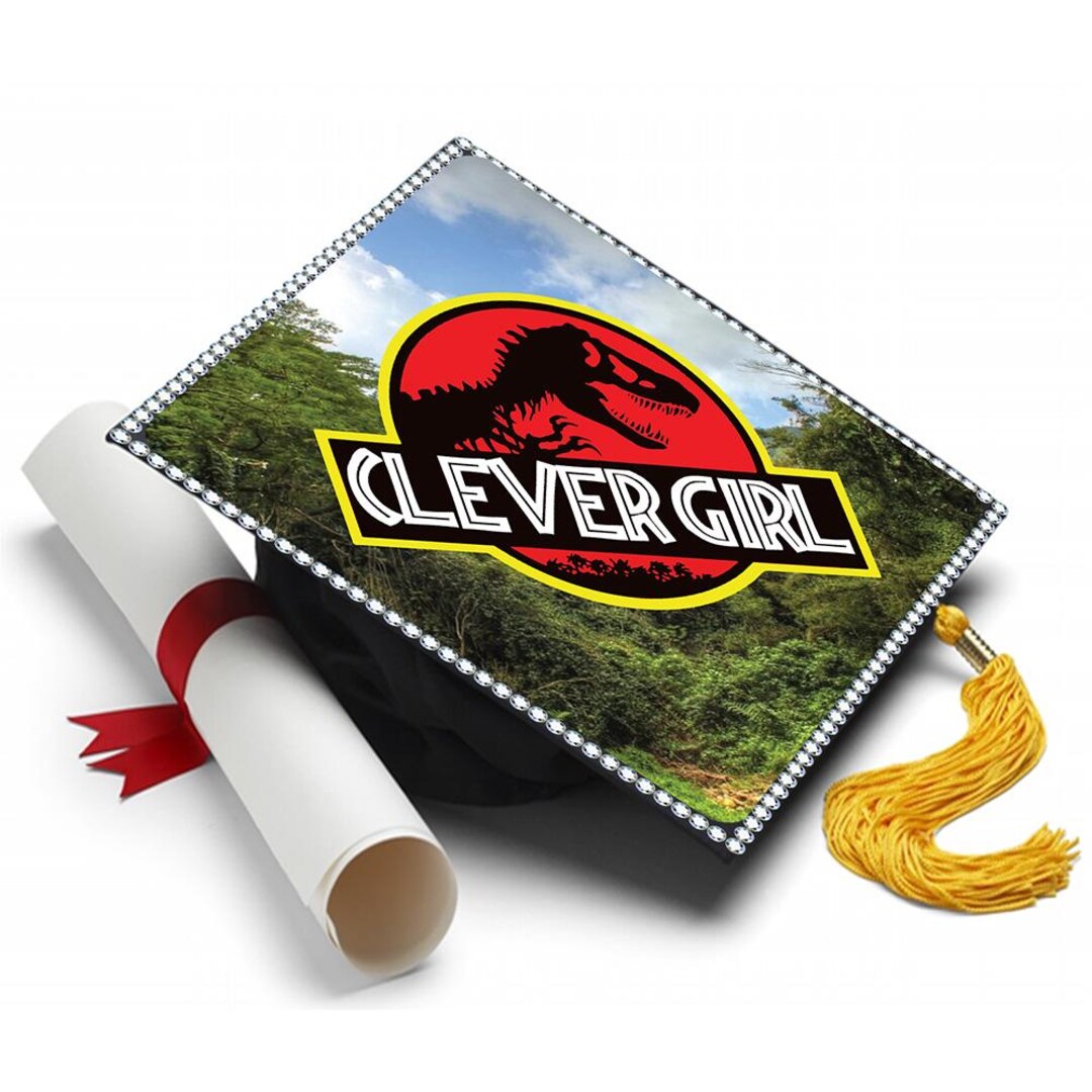 Grad Cap Topper Clever Girl , Graduation Cap Decorations by Tassel ...