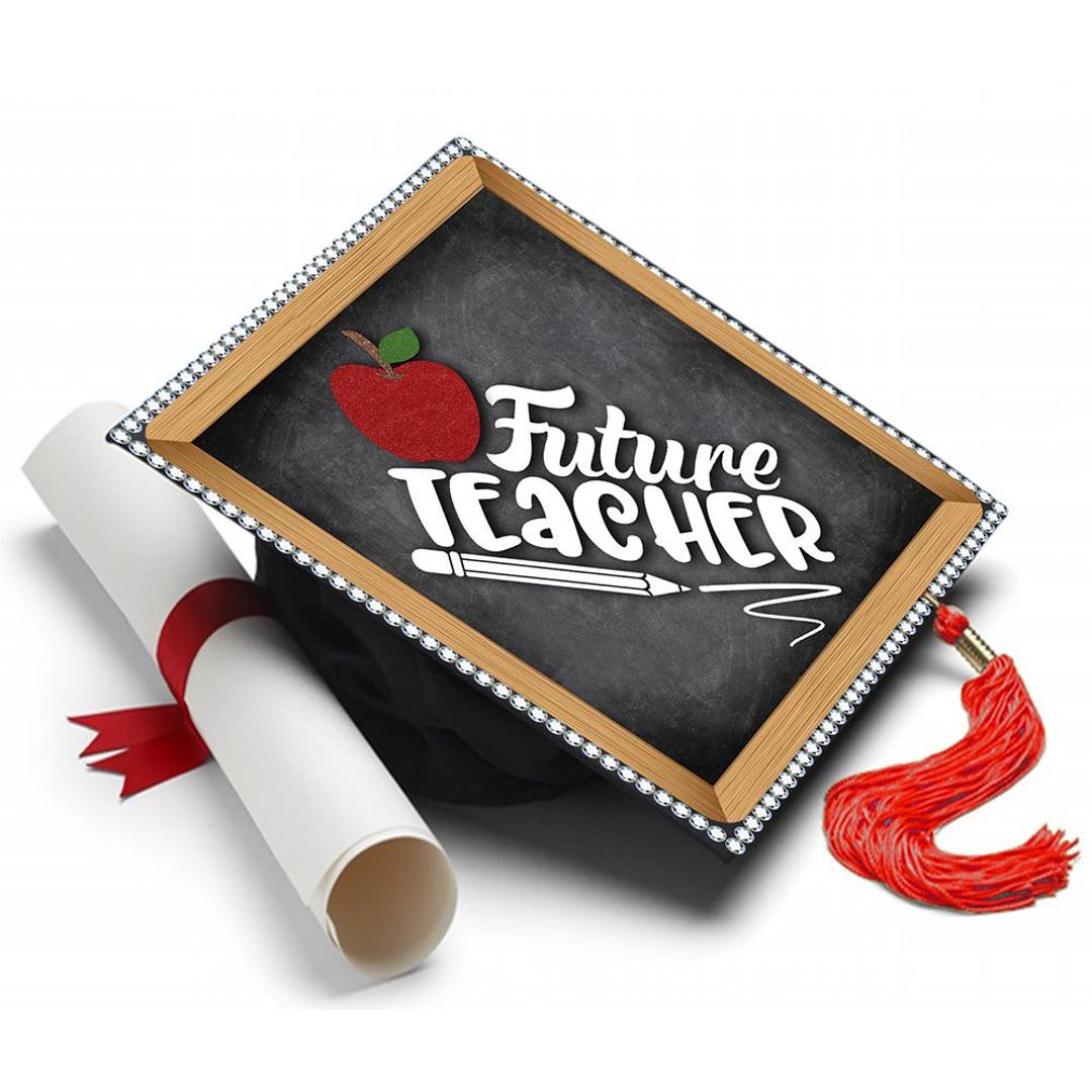 Future Teacher Grad Cap Topper - Printed Graduation Cap Topper ...
