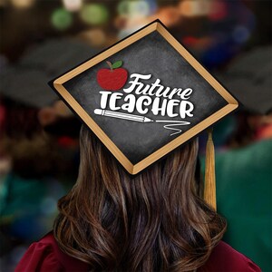 Future Teacher Grad Cap Topper - Printed Graduation Cap Topper ...