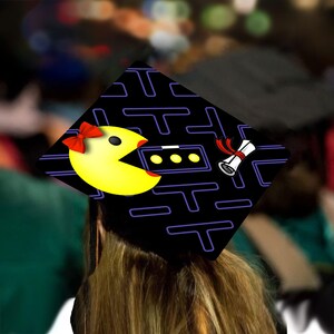 Grad Cap Topper Ms. Pac Man , Graduation Cap Decorations by Tassel ...