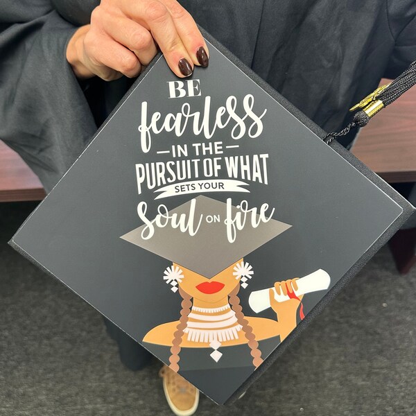 Graduation Cap Topper Black Girl - Etsy