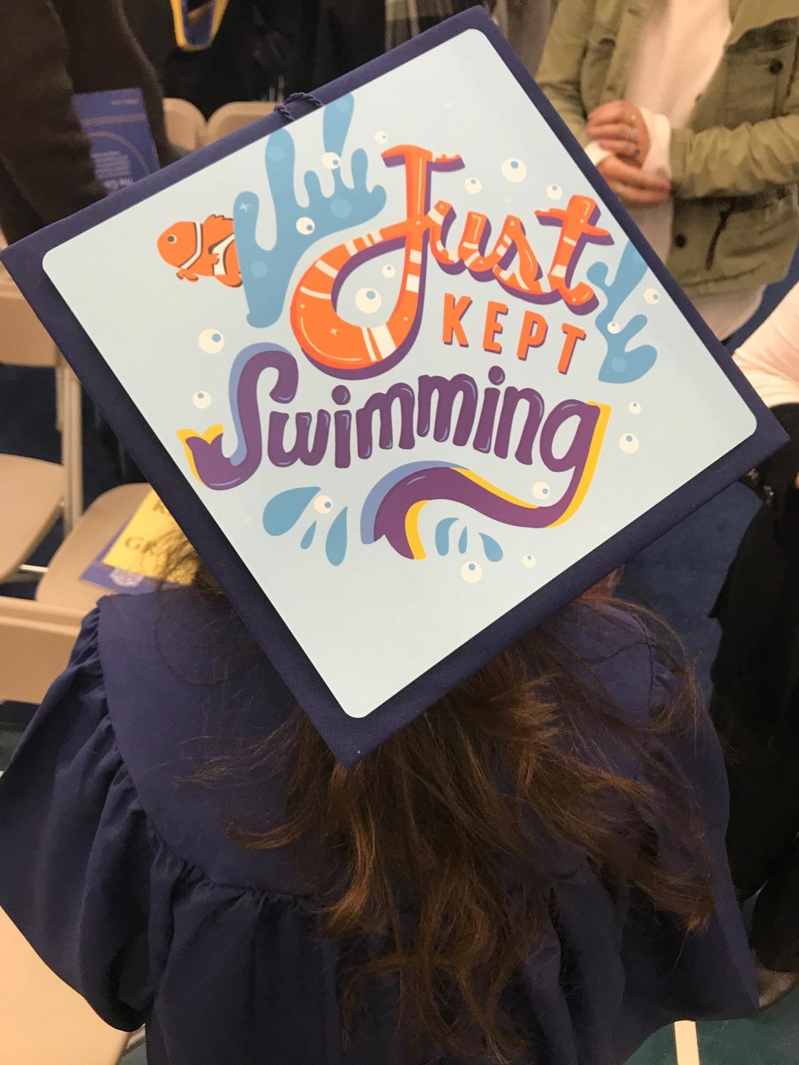 Grad Cap Topper Just Kept Swimming Finding Nemo , Graduation Cap ...