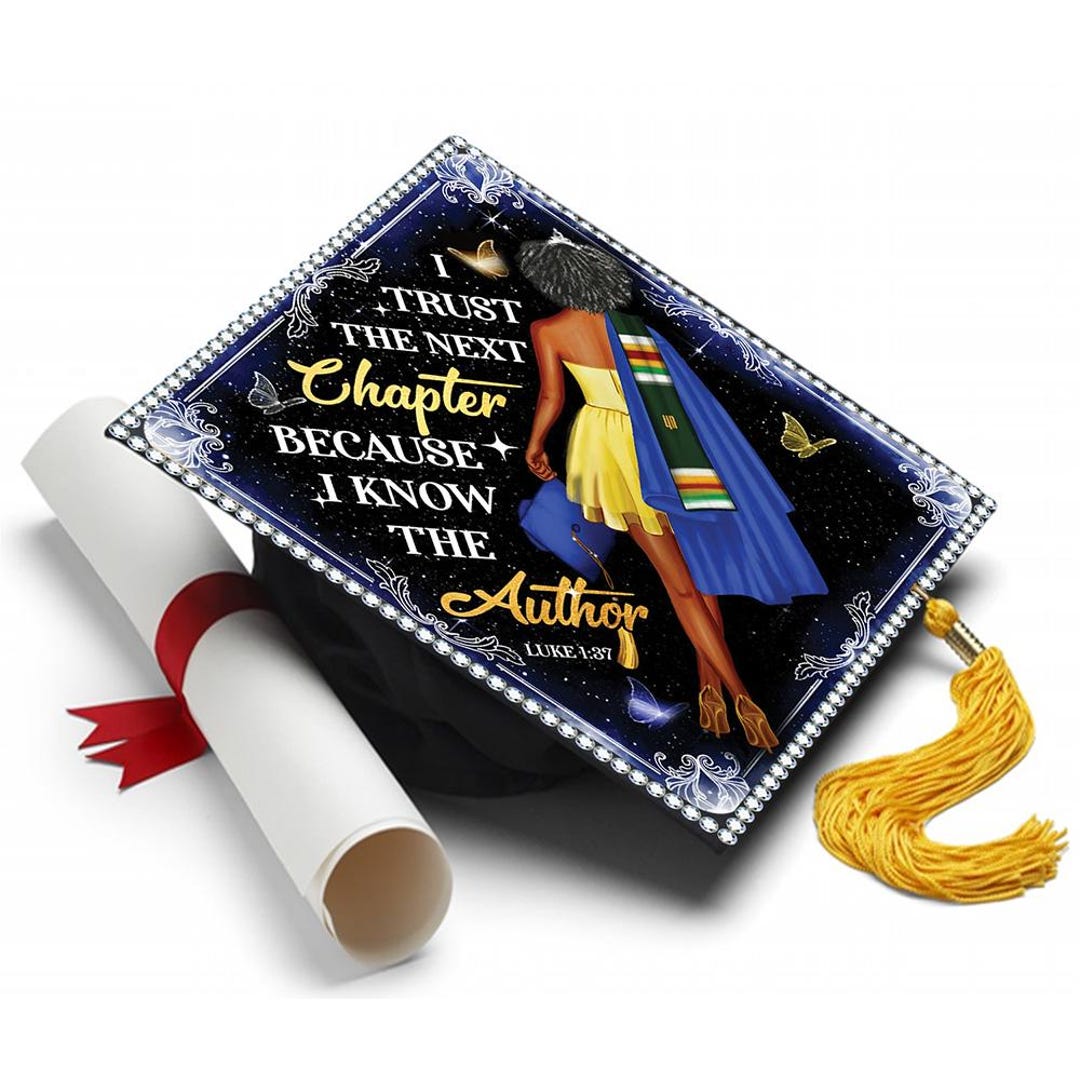 Trust the Next Chapter Bible Verse Grad Cap Topper, Graduation Decor by ...