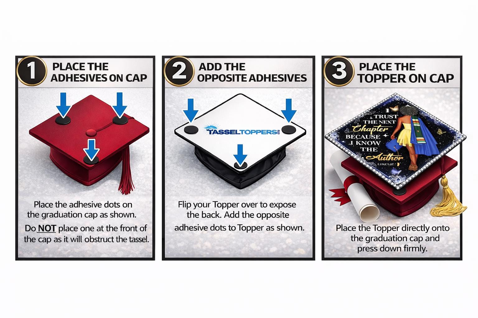 Diamonds Are Created Graduation Cap Topper, Tassel Topper - Etsy