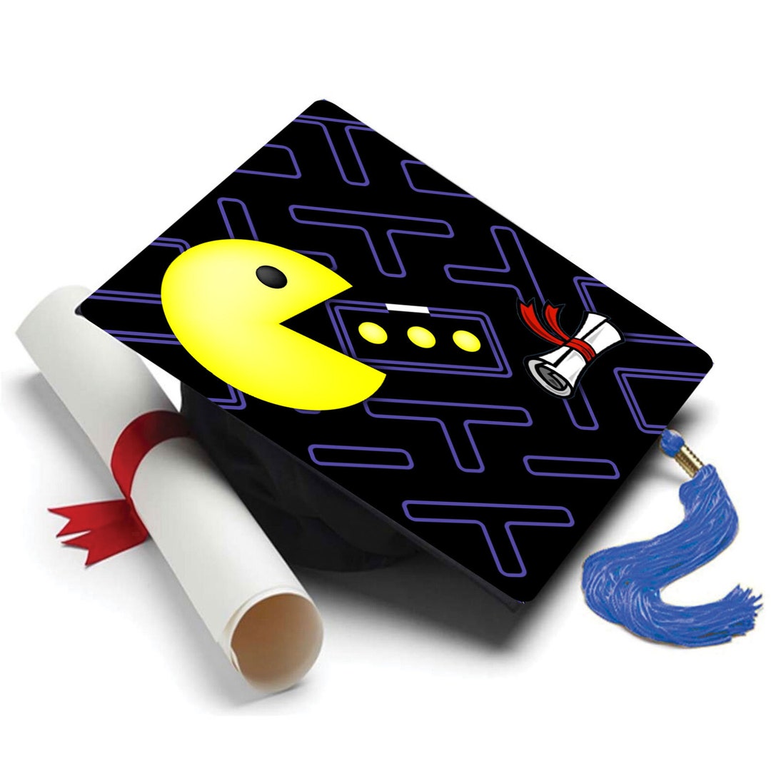Grad Cap Topper Pac Man , Graduation Cap Decorations by Tassel Toppers ...