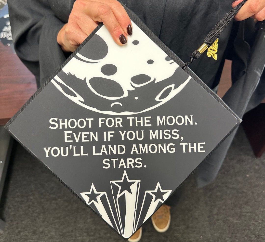 Grad Cap Topper Shoot for the Moon , Graduation Cap Decorations by ...