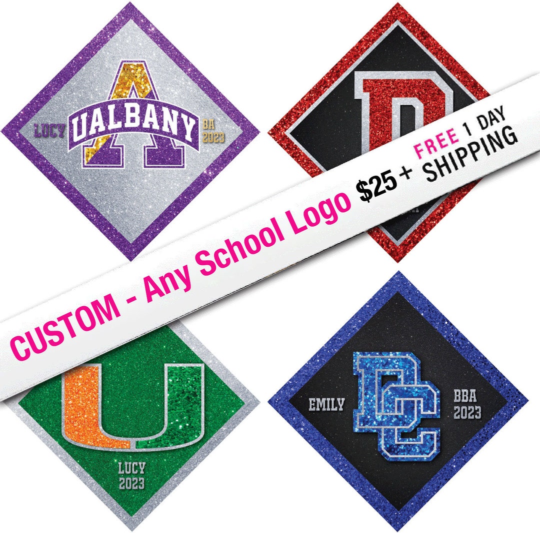 Create Any High School, College Logo Graduation Cap Topper for 25. Free ...