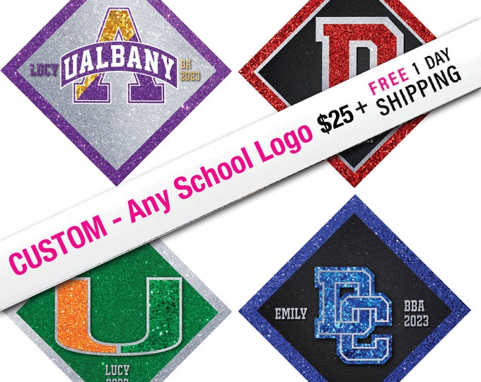 Create Any High School, College Logo Graduation Cap Topper for 25. Free ...