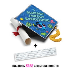 Printed Graduation Cap Topper, Forgot Everything, Finding Nemo ...