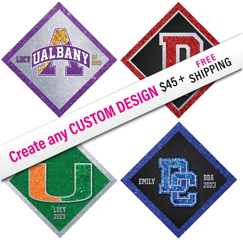 School Logo Grad Cap - Etsy