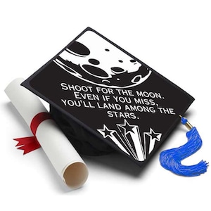 Grad Cap Topper Shoot for the Moon , Graduation Cap Decorations by ...