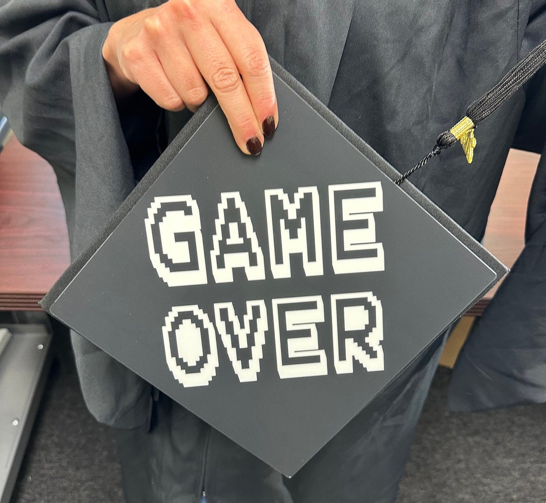 Grad Cap Topper Game Over , Graduation Cap Decorations by Tassel ...