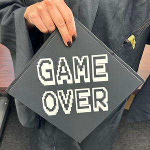 Grad Cap Topper Game Over , Graduation Cap Decorations by Tassel ...