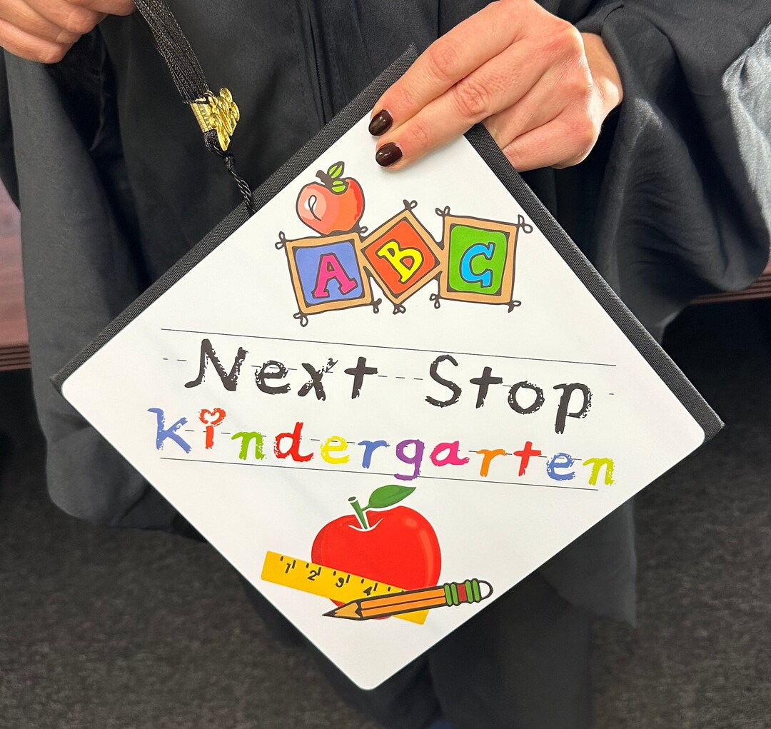 Grad Cap Topper Elementary Graduation Cap Next Stop Kindergarten ...