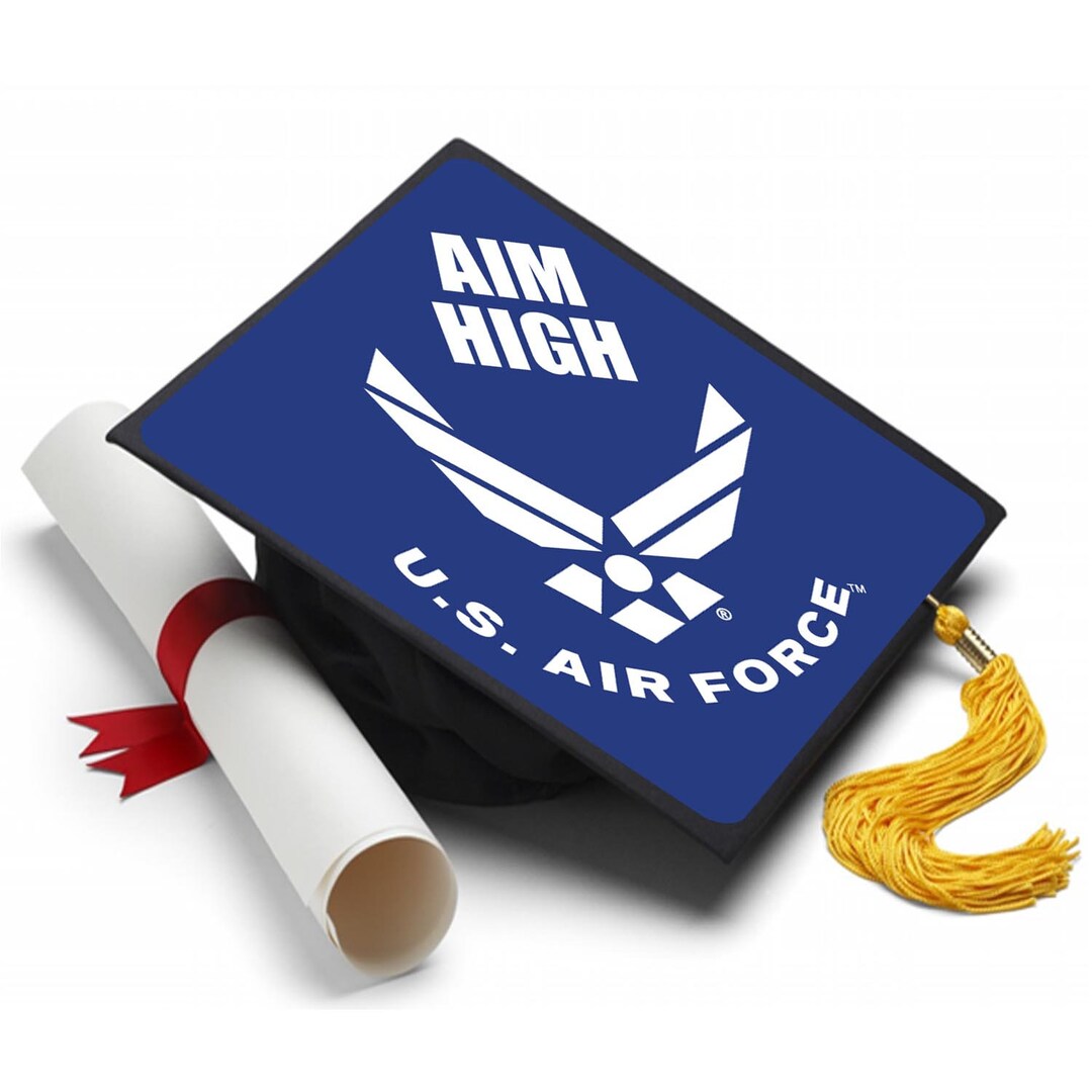 Grad Cap Topper US Air Force Aim High , Graduation Cap Decorations by ...