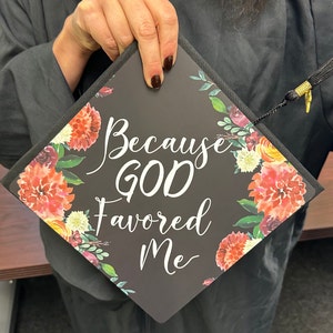 Grad Cap Topper God Favored Me , Graduation Cap Decorations by Tassel ...