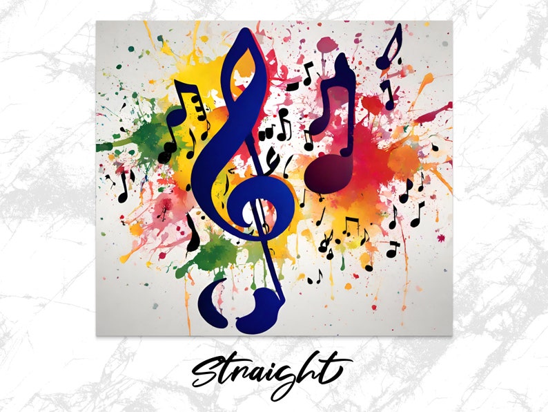 Music Notes With Paint Splatter - Etsy