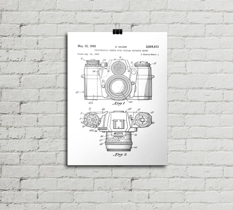 Camera Patent Print INSTANT DOWNLOAD Camera Printable Black | Etsy