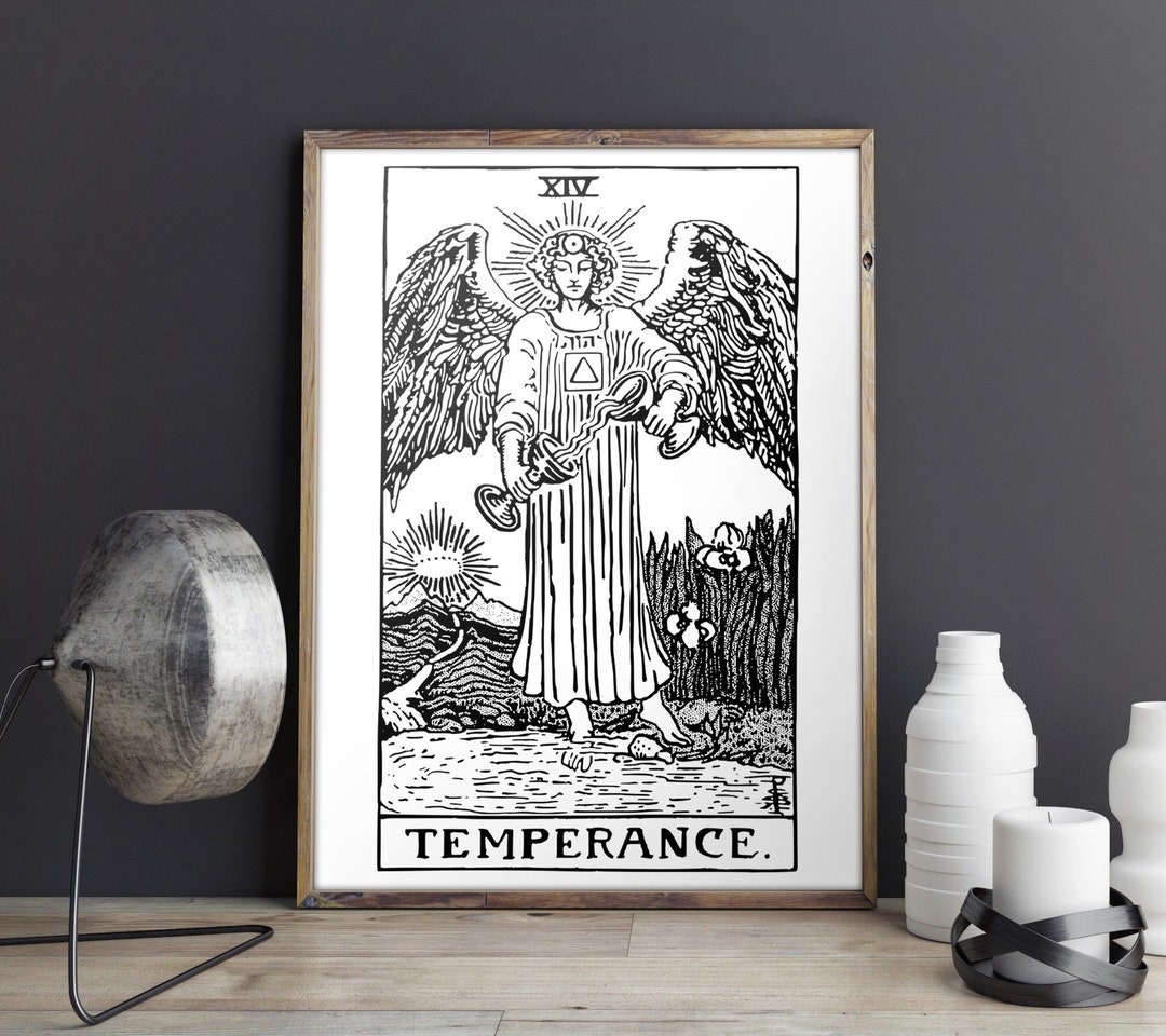 Temperance Print Tarot Card Poster Rider-waite Mystic - Etsy