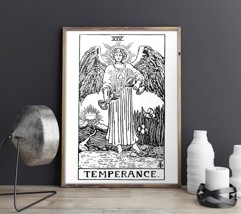 Temperance Print Tarot Card Poster Rider-waite Mystic | Etsy