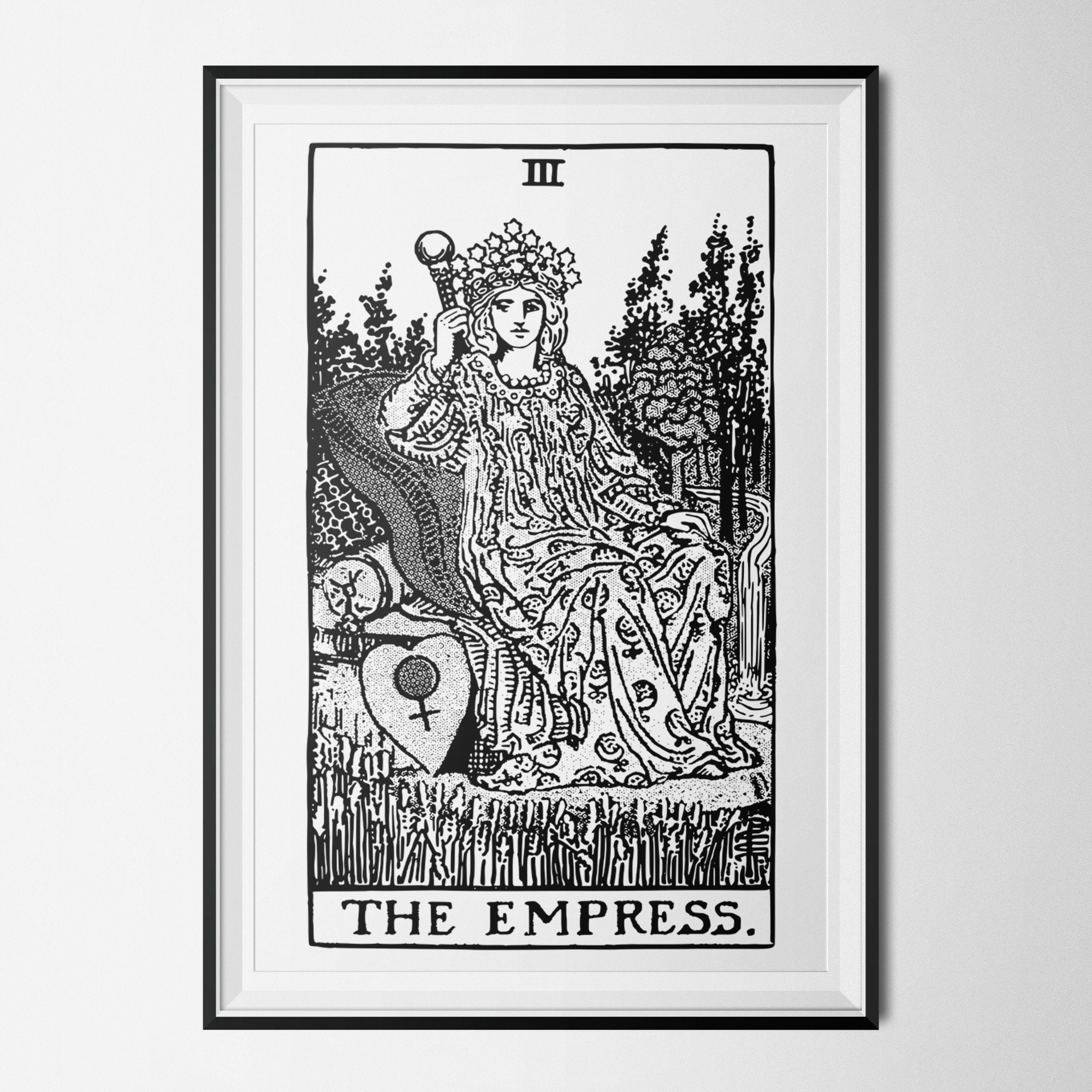 La emperatriz tarot card print rider-waite abundancia de | Etsy España