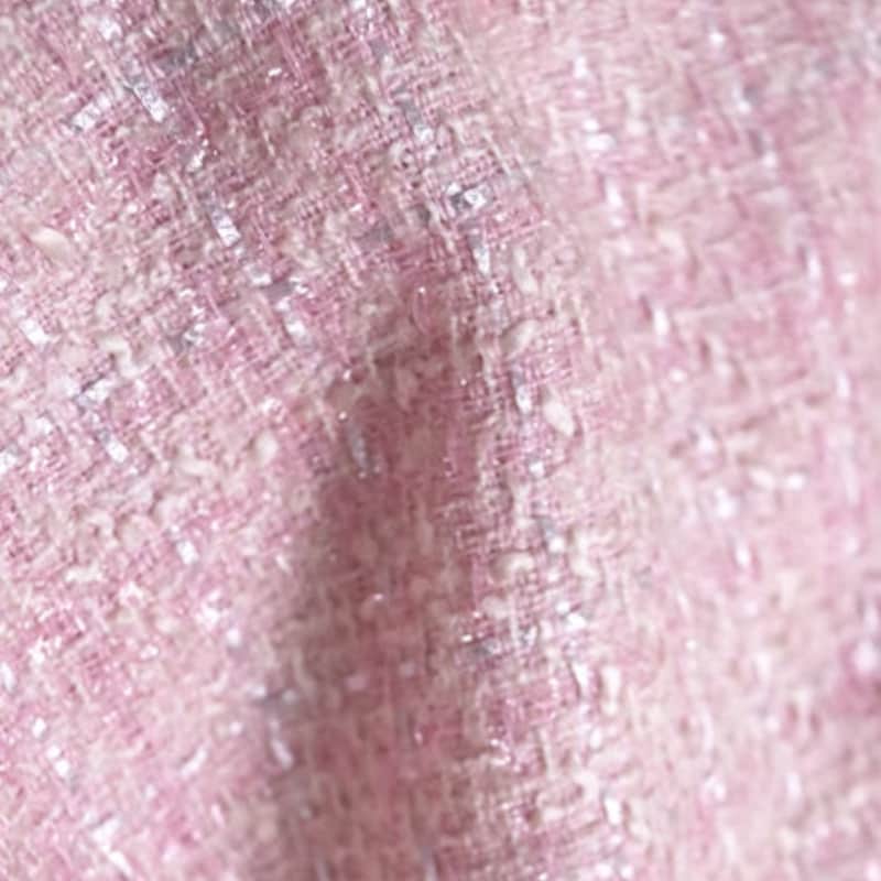 Pink Tweed Fashion Fabric - Etsy UK