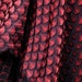 Black Red Jacquard Fabric, Fish Scale Style Jacquard Fabric, Cosplay ...