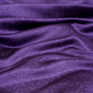 Purple Color Brocade Fabric, Jacket Dress Fabric, Jacquard Brocade ...