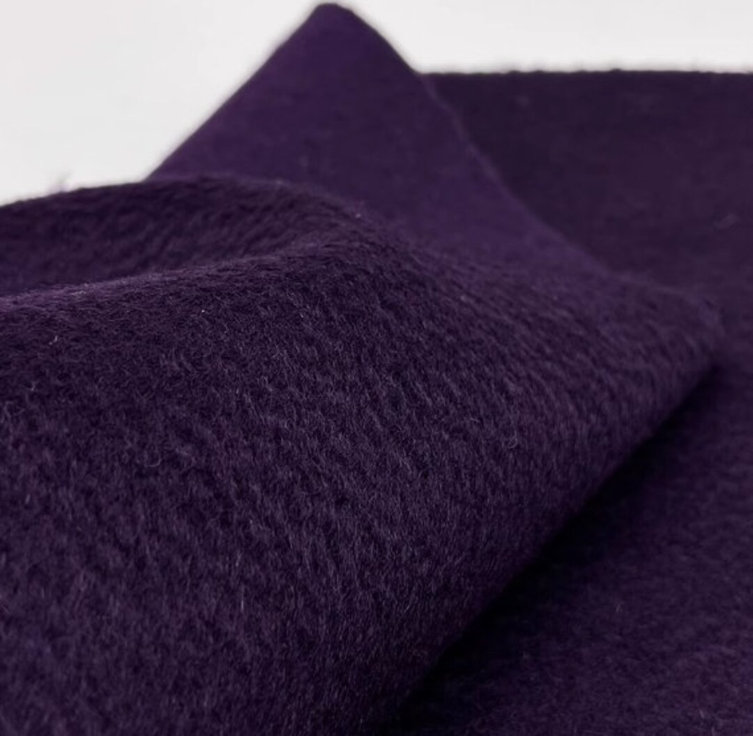 Deep Purple Glossy Water Ripple Pattern Wool Fabric for Autumn and ...