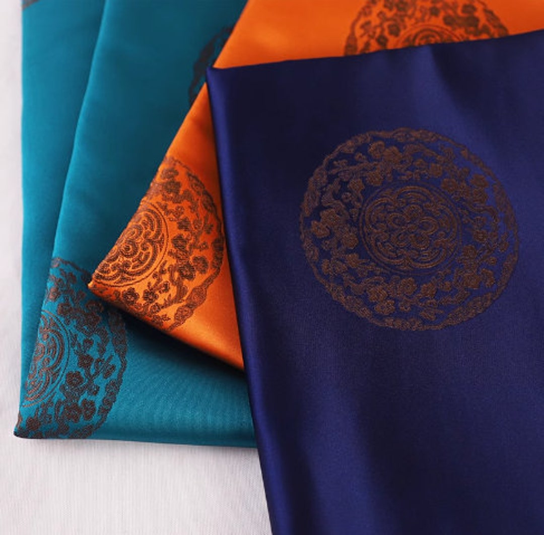 Chinese Traditional Auspicious Patterns Fabric, 3 Color Brocade Fabric ...