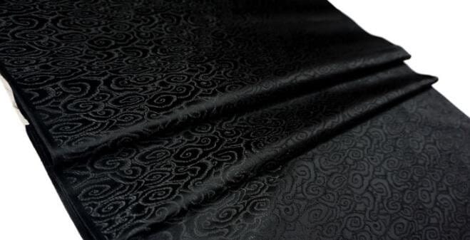 Black Brocade Fabric, Jacquard Fabric, Clouds Fabric, Chinese Fabric ...