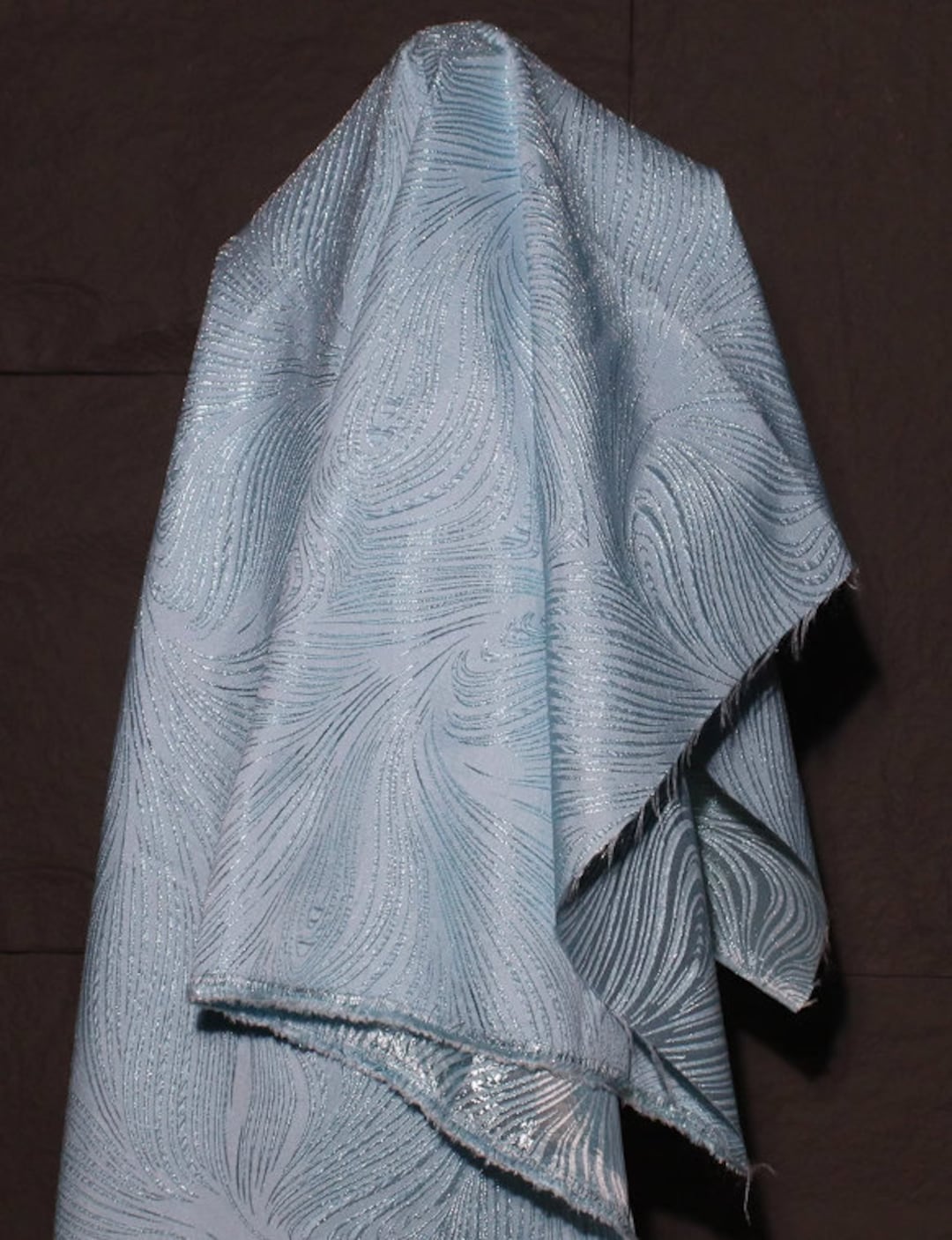 20%off-blue Jacquard Fabric, Texture Double-sided Jacquard Fabric ...