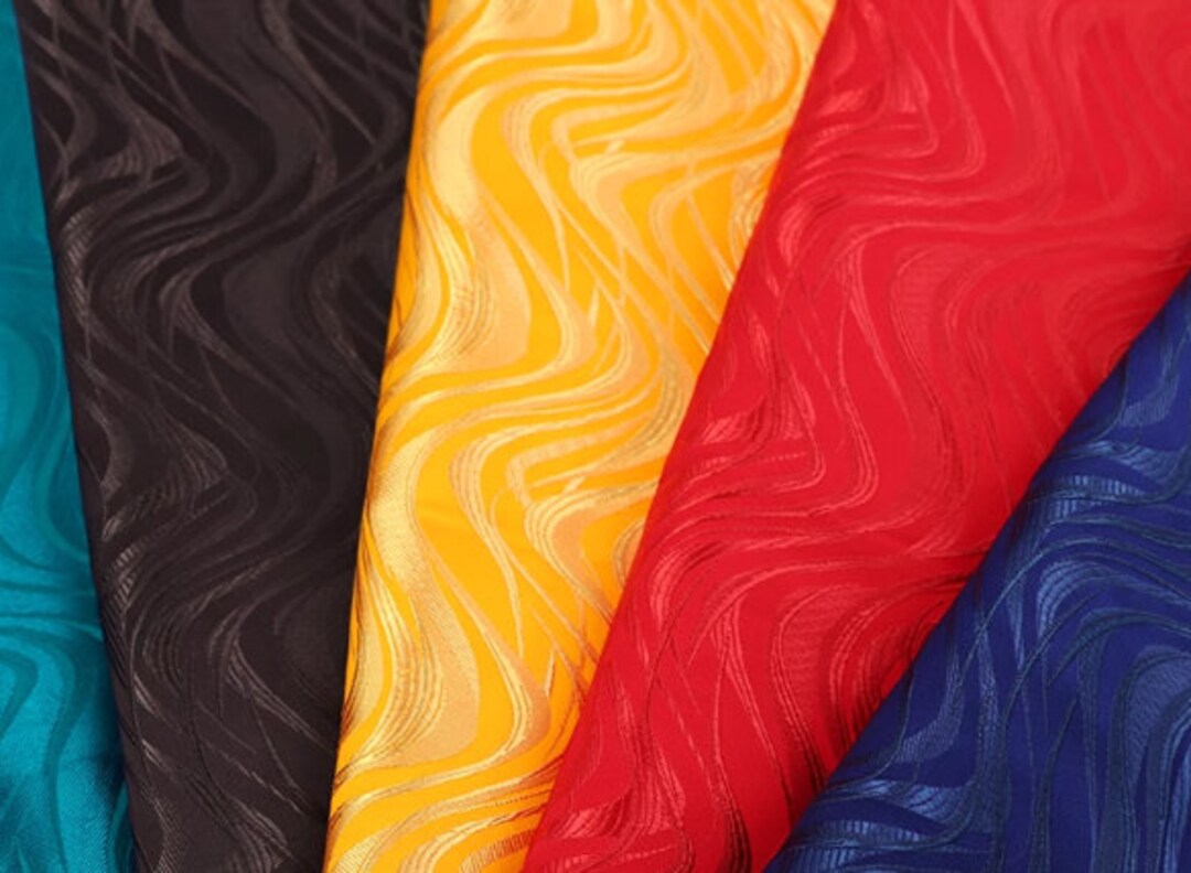 Chinese Traditional Auspicious Patterns Fabric, Wave Pattern Brocade ...